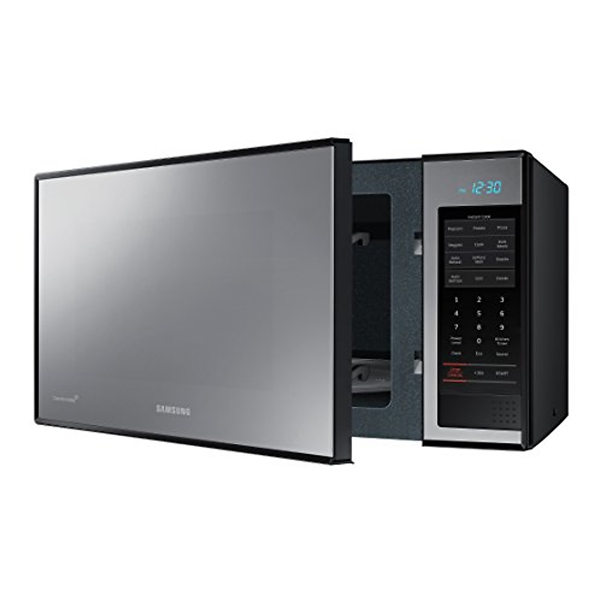 Samsung MG14H3020CM 1.4 cu. ft. Countertop Grill Microwave Oven with Ceramic Enamel Interior, Black Mirror Finish