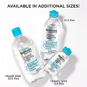 Garnier SkinActive Micellar Water For Waterproof Makeup, Facial Cleanser & Makeup Remover, 13.5 fl. oz, 2 count (Packaging May Vary)