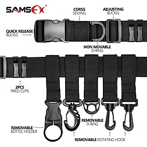 SAMSFX Fishing Waist Belt Rod Holder Wader Belt Wading Belts for Surf Casting Kayak Fishing Accessories Waders Straps