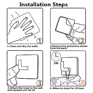 Daewiutr 14 Pack Towel Hooks, Adhesive Hooks Heavy Duty, Shower Hooks for Towels, Wall Hooks Stainless Steel for Bathroom Kitchen Garage Hotel Wall Mounted, Waterproof