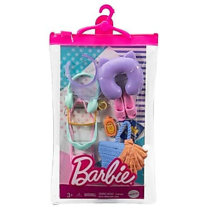 Barbie Accessories Travel Pack With 11 Storytelling Pieces For Barbie Dolls