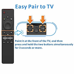 Replaced Smart Remote for Samsung TV with Voice Control for All Samsung LED QLED 4K 8K Curved TVs, 3 Shortcut Buttons for Netflix, Samsung TV,Prime Video w/1 Year Warranty provided by Alizen