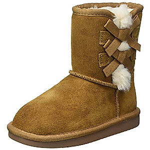 Koolaburra by UGG Unisex-Child Victoria Short Fashion Boot, Chestnut, 02 Youth US Little Kid