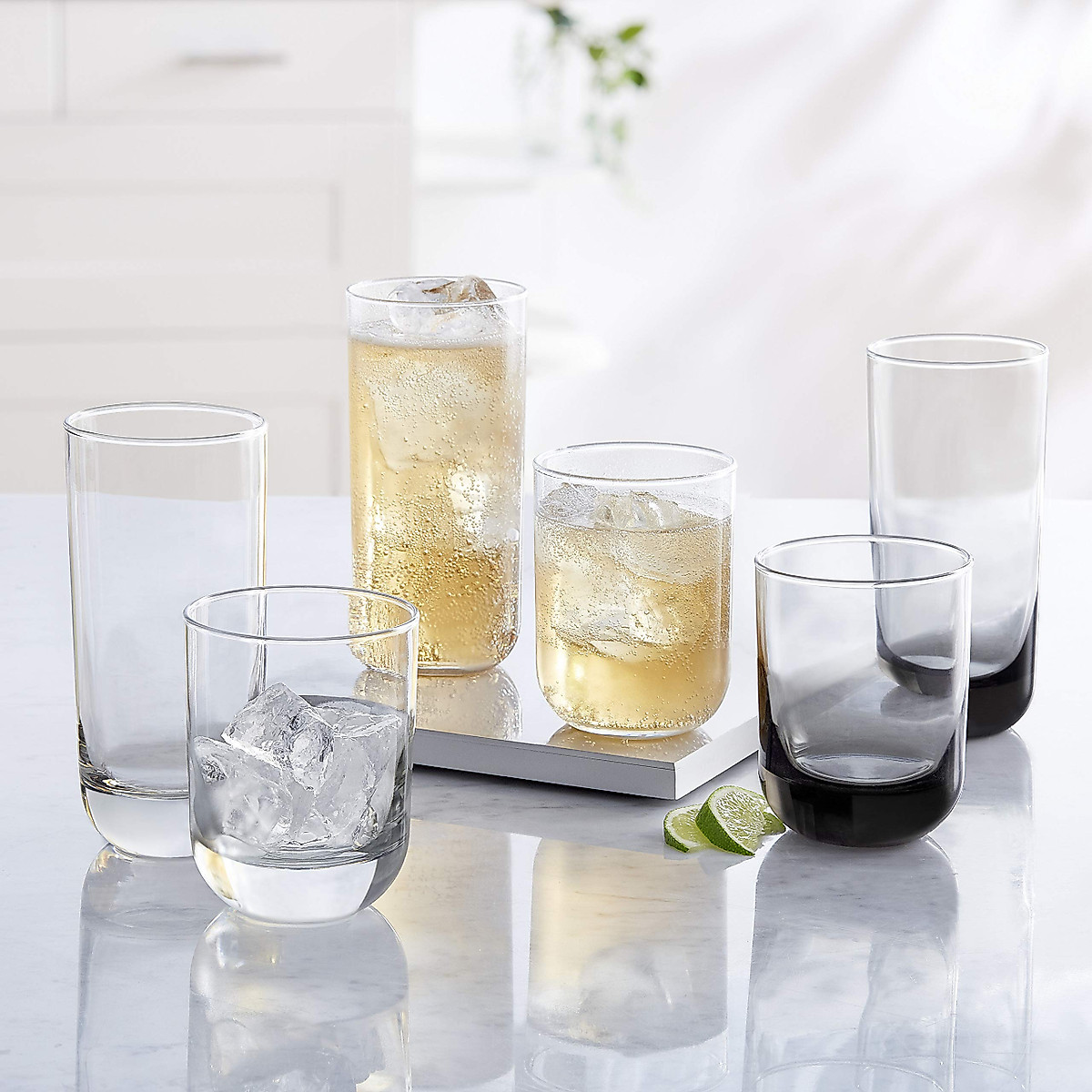 Libbey Polaris 16-Piece Tumbler and Rocks Glass Set