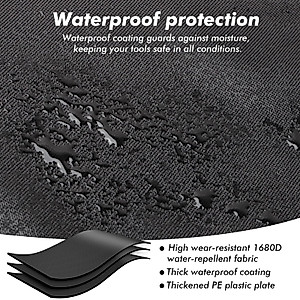 Air Compressor Bag, Compatible with Milwaukee M18 Inflator 2848-20, Air Pump and Battery Charger Carrying Box for Milwaukee, Holds 18V 3.0/4.0/5.0/6.0/6.5/7.0/8.0/9.0 Ah Battery, Black, Bag Only