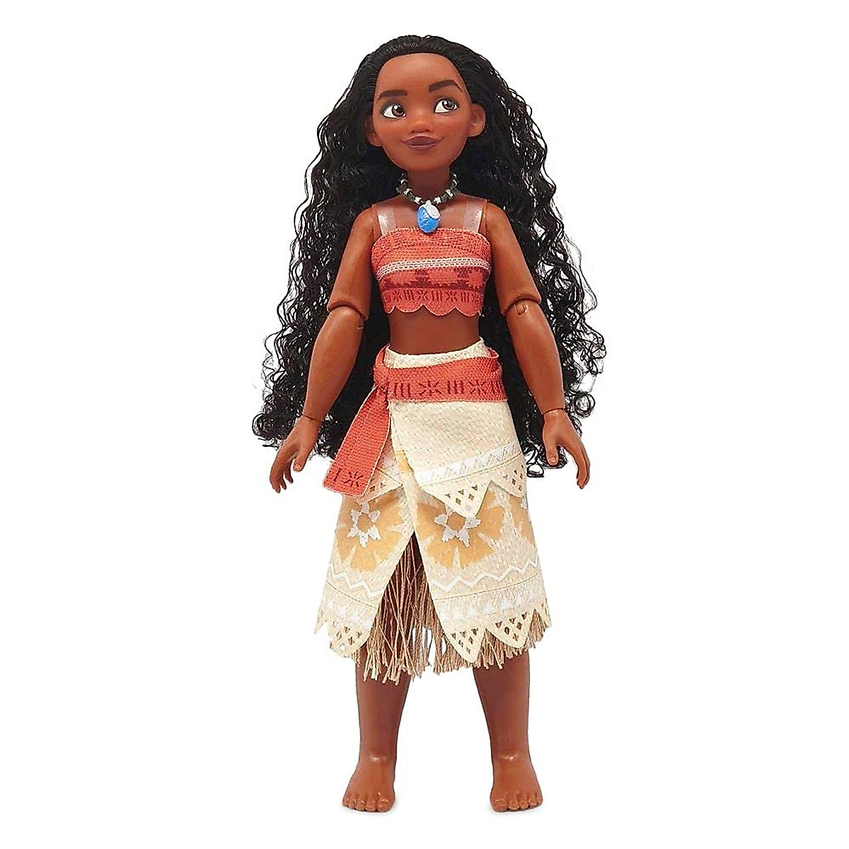 Disney Store Official Disney Princess Classic Doll (Moana), 11 Inches, Includes Brush with Molded Details, Fully Posable Toy in Classic Outfit - Disney Princess Toys for Girls