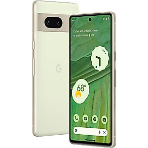 Google Pixel 7 5G 128GB 8GB RAM 24-Hour Battery Factory Unlocked for GSM Carriers Global Version - Lemongrass (Renewed)