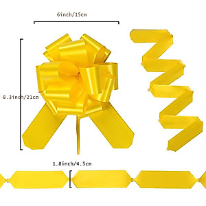 HQJAXJ 16 Pieces Pull Bows for Gift Wrapping,Gift Bows,Mixed Color Bows Gift Wrap Bows for Wedding,Birthday,Anniversary,Christmas,Party Favors 6 Inch