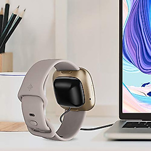 KIMILAR (2 Pack) Charger Compatible with Fitbit Sense/Fitbit Sense 2, Fitbit Versa 3 / Fitbit Versa 4, Replacement Charging Charger Cable Compatible with Fitbit Versa 4 / Fitbit Sense 2 Smartwatch