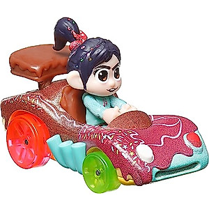 Hot Wheels RacerVerse, Set of 4 Die-Cast Disney Toy Cars Optimized for Hot Wheels Track with Popular Disney Characters as Drivers