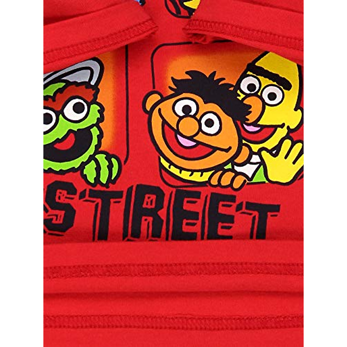 Sesame Street Gang Baby Toddler Boy's Girl's Short Sleeve T-Shirt Tee (Sesame Street Red, 2T)