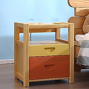 ZHAOLEI Bedside Table Solid Wood Simple Bedroom Bedside Cabinet ，Small Mini Storage Cabinet Multifunctional Locker