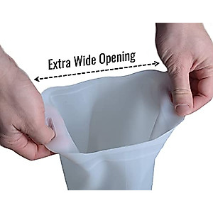 Reusable Sous Vide Bags | Set of 2 Extra Large BPA Free Bags | Food Grade Silicone | 60% Larger, Thinner and More Flexible than Other Reusable Bags | Compatible with Joule, Anova, Instant Pot Immersion Circulators and other Sous Vide Accessories