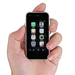 Sudroid Unlocked Mini Smartphone, 2.5 Inch The World's Smallest Cell Phone 3G Network Premium Child Phone Quad Core Small Phone (White)