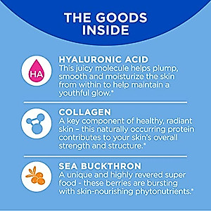 OLLY Glowing Skin Gummy, 25 Day Supply (50 Count), Plump Berry, Hyaluronic Acid, Collagen, Sea Buckthorn, Chewable Supplement (Packaging May Vary)