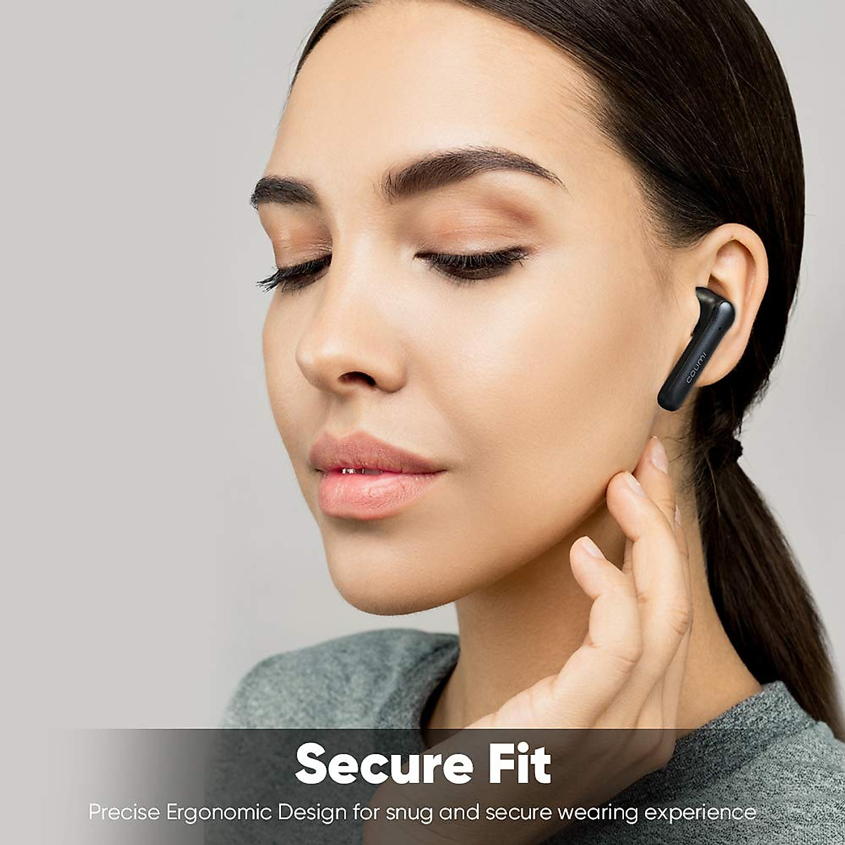 [2021 Upgraded]Wireless Earbuds Bluetooth 5.0 Earphones 4 Mics ENC Noise Cancelling for Call,Hi-Fi Stereo Sports Earbuds,IPX7 Waterproof,32 Hrs Playback Wireless Charging for iPhone and Android,Black