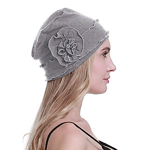 osvyo Chemo Headwear Turban Cap for Women - Cancer Beanie Hair Loss Sealed Packaging Light Grey