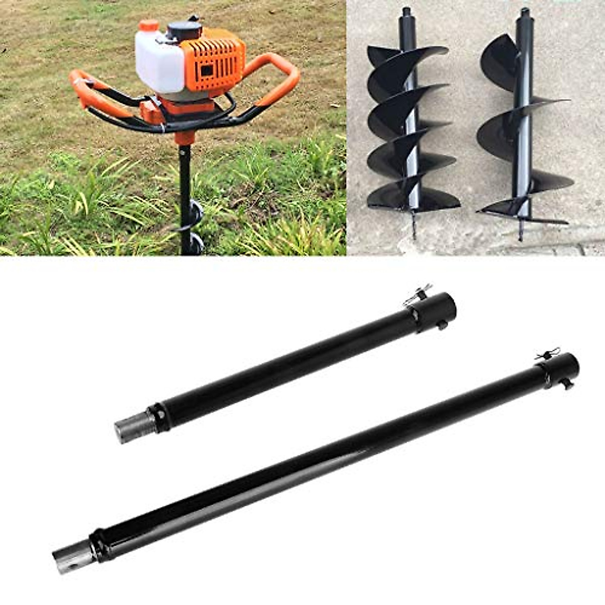 CHBC 30/50cm Extension Auger Bit Extended Length Drill Bits for Hole Digger Earth Augers Plant Garden Tool (30cm)