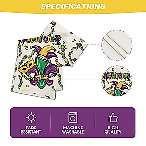 Artoid Mode Irises Carnival Mardi Gras Table Runner, Seasonal Kitchen Dining Table Decoration for Indoor Party Home 13x72 Inch…