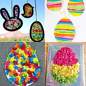 Supa 160 Sheets 8 Easter Day Multicolor Tissue Paper Bulk Wrapping Tissue Paper 20 x 27" for Art Craft Floral DIY Birthday Love Theme Party Tissue Valentine's Day Paper Pom Pom