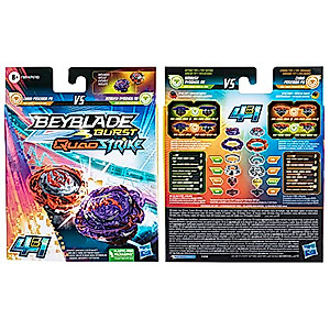 BEYBLADE Burst QuadStrike Ambush Nyddhog N8 and Chain Poseidon P8 Spinning Top Dual Pack, 2 Battling Game Top Toy for Kids Ages 8 and Up