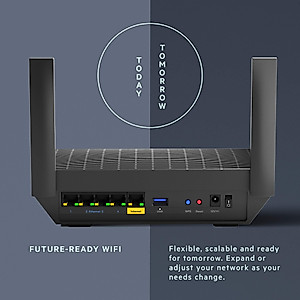 Linksys MR7350 Mesh Wi-Fi Router (Wi-Fi 6 Router, Dual-Band Wireless Mesh Router for Home Mesh Network) Future-Proof Fast Wireless Router (Renewed)