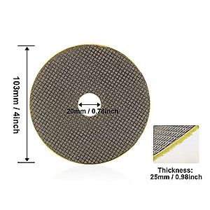 4" Electroplated Diamond Polishing Pads 60 Grit - Wet Dry Sanding Tile Stone Marble Granite Concrete Ceramics Glass