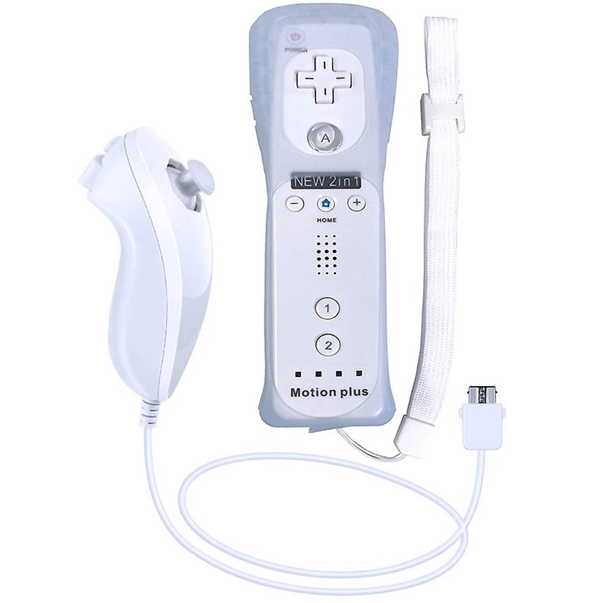 Wii Remote Controller, CooleedTEK Remote Plus Controller and Nunchuk Controller for Wii and Wii U, with Silicon Case