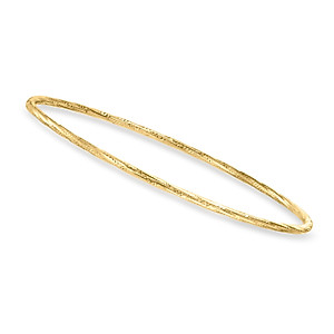 Canaria Italian 10kt Yellow Gold Bangle Bracelet. 7 inches