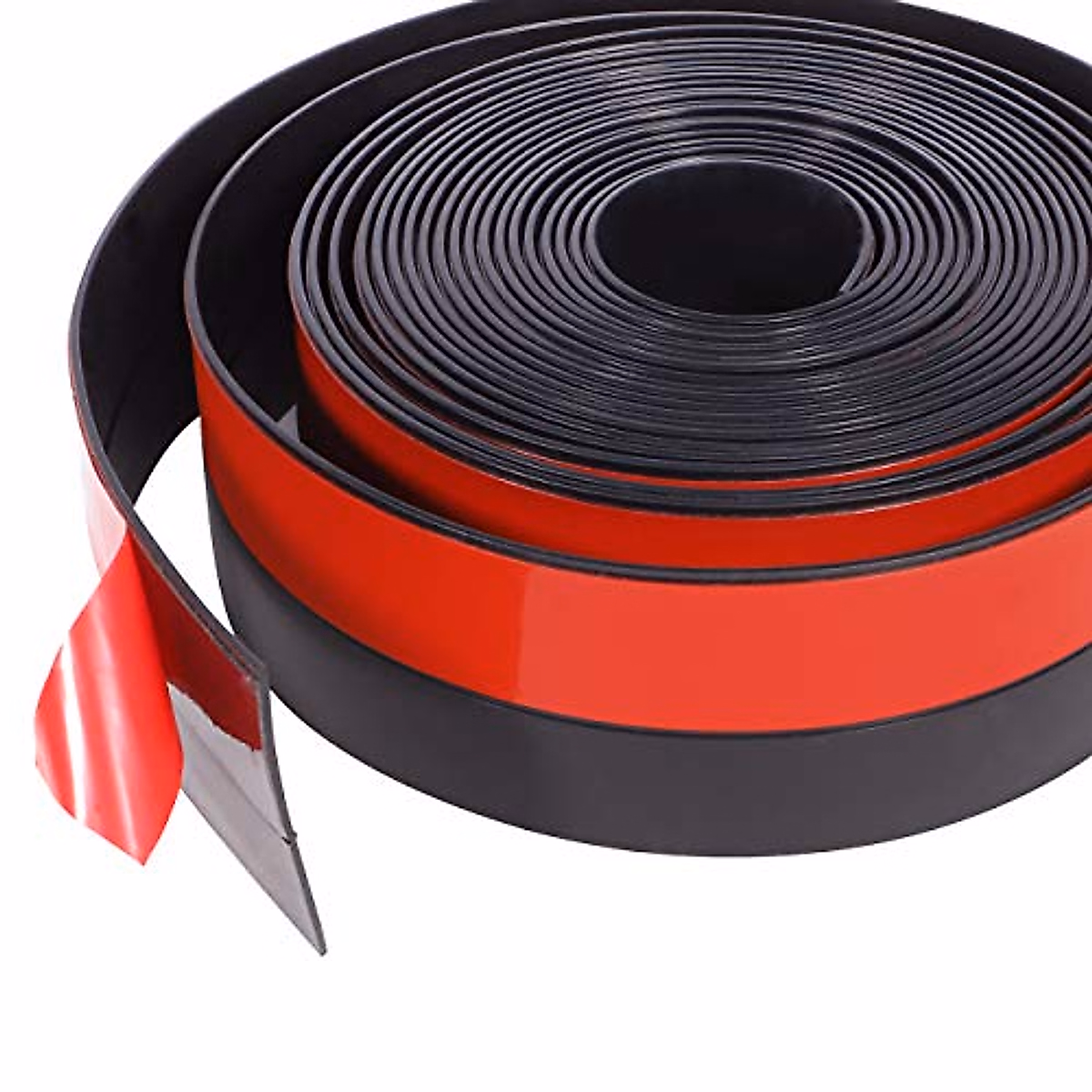 TORRAMI Wide Silicone Weather Stripping 3 inch Width 20 Feet Length, Draft Stopper Seal for Barn and Garage Door Under Bottom,Top, Sides, Black