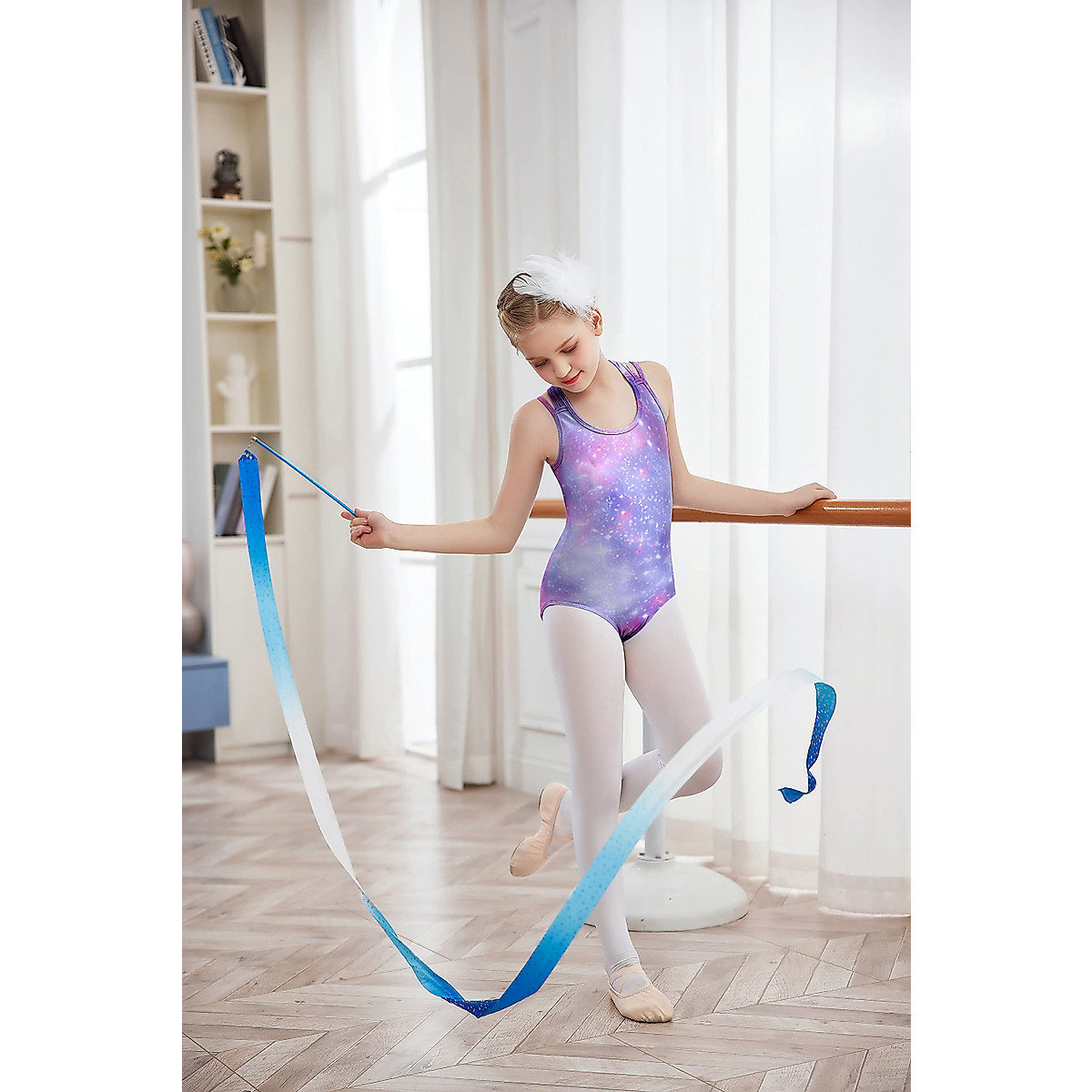 Boyoo Girls' Sleeveless Gymnastics Ballet Dance Leotard Cross Straps Back Camisole Tank Leotards