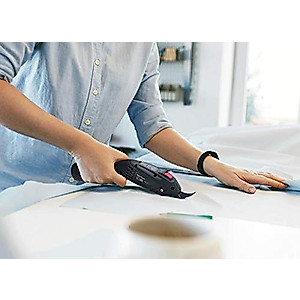 FUJIWARA Electric Scissors, 2 Removable Lithium Batteries and 2 Cutter Blades, Cordless Shears Cutting Tool for Fabrics/Canvas/Carpets/Leather/Cardboard/Other Thin Materials