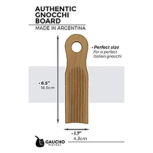 Rounded Gnocchi Board Paddle, Unique Curved Design for Handmaking Italian Gnocchi Pasta. Perfect Ridges that Form the Grooves on the Gnocchi. Easy to Use and Clean. Gnocchi Party at Home.