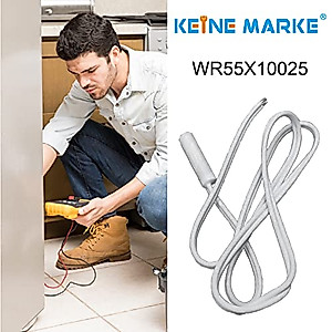 (Pack of 2) Quality WR55X10025 Refrigerator Temperature Sensor - Perfectly Fits GE and Hotpoint Refrigerator - Complete Replacement Part Number: 914093 AP3185407 PS304103 WR50X10027 (Pack of 2)