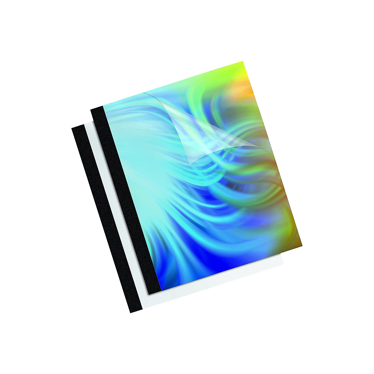 Fellowes 5222801 Thermal Covers, 1/4-Inch, 31-60 Sht Cap, 10/PK, Clear/Black