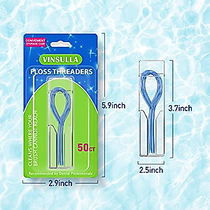 Floss Threaders for Braces, Bridges, and Implants 150 Count (Pack of 3)