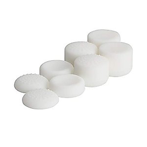 Pack of 8 pcs Analog Controller Gamepad Raised Antislip Thumb Stick Grips Thumbsticks Joystick Cap Cover for PS4, PS3, Switch Pro, Xbox one, Xbox 360, Wii U, PS2 Controller (White)
