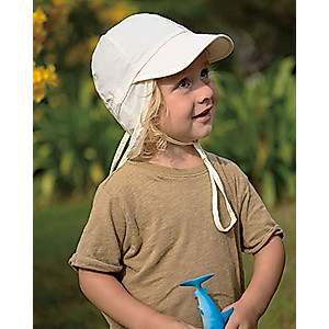 FURTALK Baby Sun Hat UPF 50+ Adjustable Baby Boys Girls Quick Drying Summer Beach Hat with Neck Flap for Traveling Swim Hat Beige