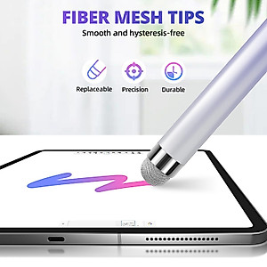 Long Stylus Pen for Touch Screen [3Pcs Mesh tip Precise Touch] Universal Stylist Pen for iPhone iPad Chromebook Capacitive Digital Drawing Fine Point Styluses