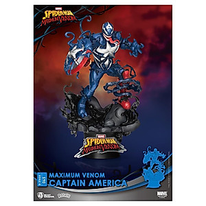 Beast Kingdom Maximum Venom: Captain America DS-065 D-Stage Statue, Multicolor