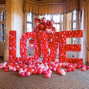 PartyWoo Red Balloons 50 pcs and Crepe Paper Streamers 6 Rolls