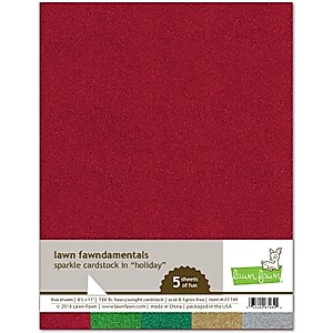 Lawn Fawn LF1749 Sparkle Cardstock - Holiday Lawn Fawndamentals