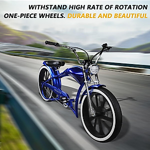 MICARGI 26" x 3.0 Integrated Molding Wheel Electric Bike Conversion Set,48V 801W E-Bike Powerful Hub Motor Kit with Intelligent Controller, Thumb Control (Black)