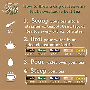 Heavenly Tea Leaves 9 Flavor Variety Pack, Loose Leaf Tea Sampler (Approx. 90 Cups of Tea) - High to No Caffeine, Great Hot or Iced, Assortment of Green, Herbal, Black, & White Teas