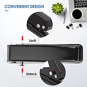 MROCO Hole Punch 1/4" Hole Puncher Single Hole Punch One Hole Punch 1 Hole Punch with Non-Skid Base for Paper, Card, Plastic, Leather, Tag, Chipboard and Art Project, 20 Sheets Punch Capacity, Black