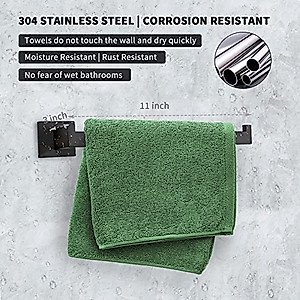 Towel Bar Set, Feeloco 5-Piece Bathroom Hardware Set - 24 Inch Bathroom Towel Rack for Hanging Towels and Bath Towels