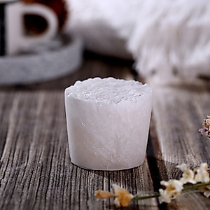 Nature Crystal Passive Diffuser Stone Essential Oil Diffuser Hand Carved Selenite Stone Diffuser Non Electric Oil Diffuser - Perfect for Meditation Reflection Bedroom Decoration (1, Cylindrical)