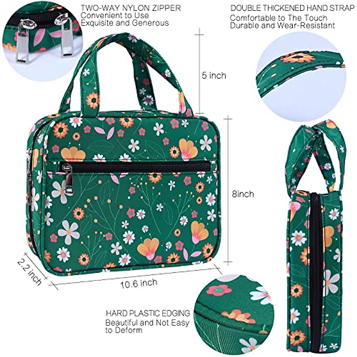 Bible Covers Case for Women, Green Canvas Bible Bag with Pockets and Zipper for Standard and Large Size Bible, Christian Gifts for Women and Kids, Church Bible Bag for Bible Study