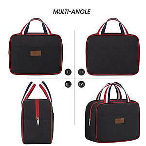 HOMESPON Lunch Bag Insulated Tote Bag Lunch Box Resuable Cooler Bag Lunch container Waterproof Lunch holder for Women/Men,dark grey