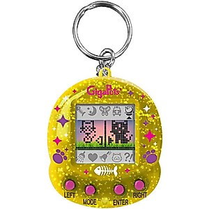 Top Secret Toys Giga Pets CompuKitty & StarCat Electronic Virtual Pet Toy, 2 Pets 1 Device, New Glossy Housing Shell, Classic 90s CompuKitty, 3D Pet Live in Motion